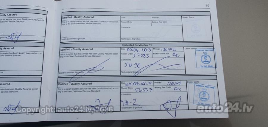 Сааб 9-5 2001 в Таллин, объемом двигателя 2.30 л и пробегом 153 тыс. км за 3490 €, фото 22 на AUTOMOTO.COM.LV