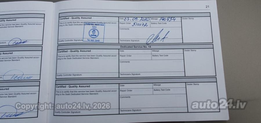 Сааб 9-5 2001 в Таллин, объемом двигателя 2.30 л и пробегом 153 тыс. км за 3490 €, фото 24 на AUTOMOTO.COM.LV
