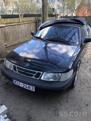 Black Saab 900 1995 in Riga, with an engine capacity of 2.30 L and mileage of 182 thousand km for 800 €, photo  on AUTOMOTO.COM.LV