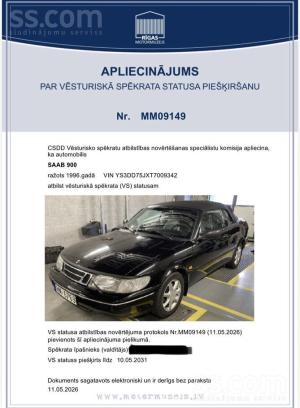Melns Saab 900 1996 Rīga, ar dzinēja tilpumu 2.00 L un nobraukumu 290 tūkst. km par 3500 €, foto 14 vietnē AUTOMOTO.COM.LV
