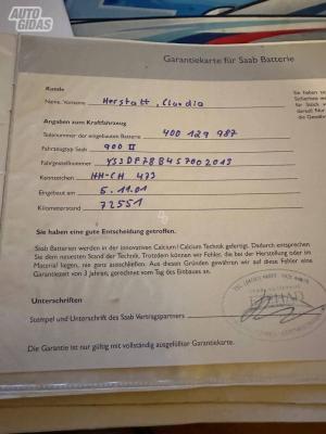 Saab 900 1994 Viļņa, ar dzinēja tilpumu 2.30 L un nobraukumu 173 tūkst. km par 4000 €, foto 21 vietnē AUTOMOTO.COM.LV