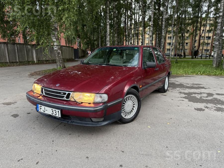 Red Saab 9000 1995 in Riga, with an engine capacity of 3.00 L and mileage of 212 thousand km for 2850 €, photo 1 on AUTOMOTO.COM.LV
