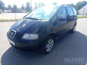 Black SEAT Alhambra 2002 in Cesis, with an engine capacity of 1.90 L and mileage of 338 thousand km for 1380 €, photo  on AUTOMOTO.COM.LV