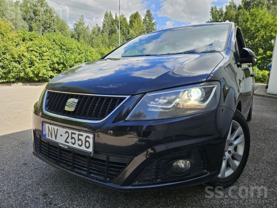 Black SEAT Alhambra 2011 in Riga, with an engine capacity of 2.00 L and mileage of 394 thousand km for 4350 €, photo 1 on AUTOMOTO.COM.LV