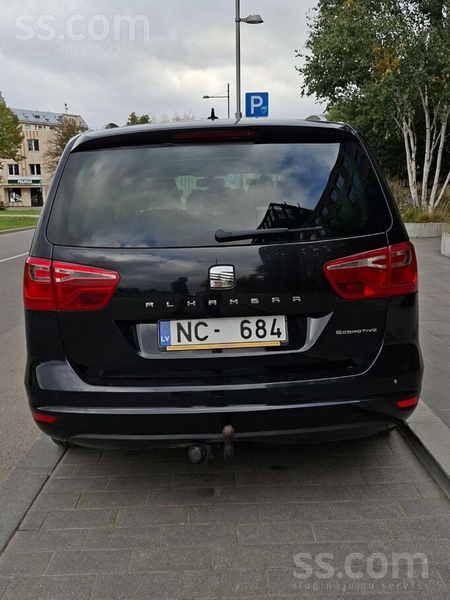 Black SEAT Alhambra 2011 in Riga, with an engine capacity of 1.40 L and mileage of 330 thousand km for 5300 €, photo 5 on AUTOMOTO.COM.LV