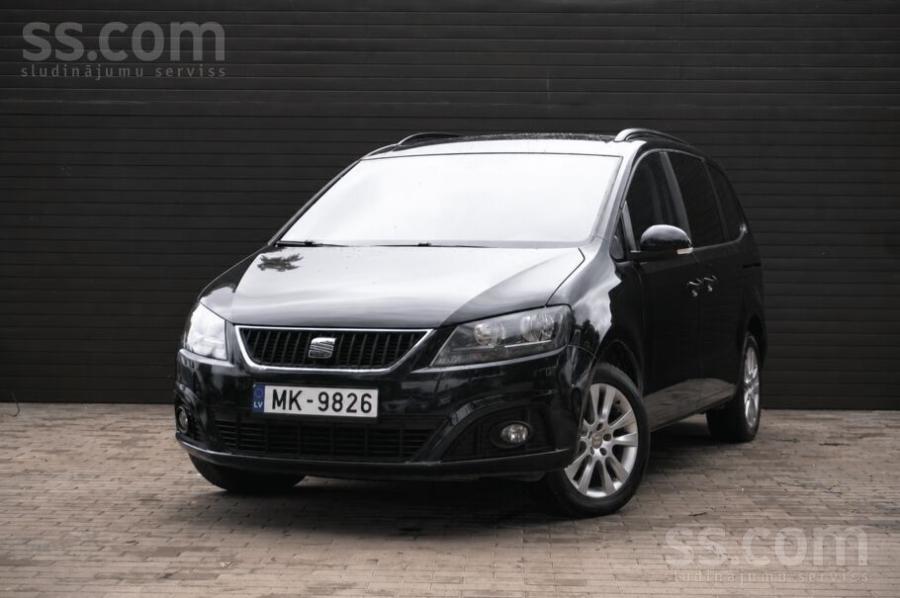 Black SEAT Alhambra 2012 in Riga, with an engine capacity of 1.40 L and mileage of 218 thousand km for 8290 €, photo 1 on AUTOMOTO.COM.LV