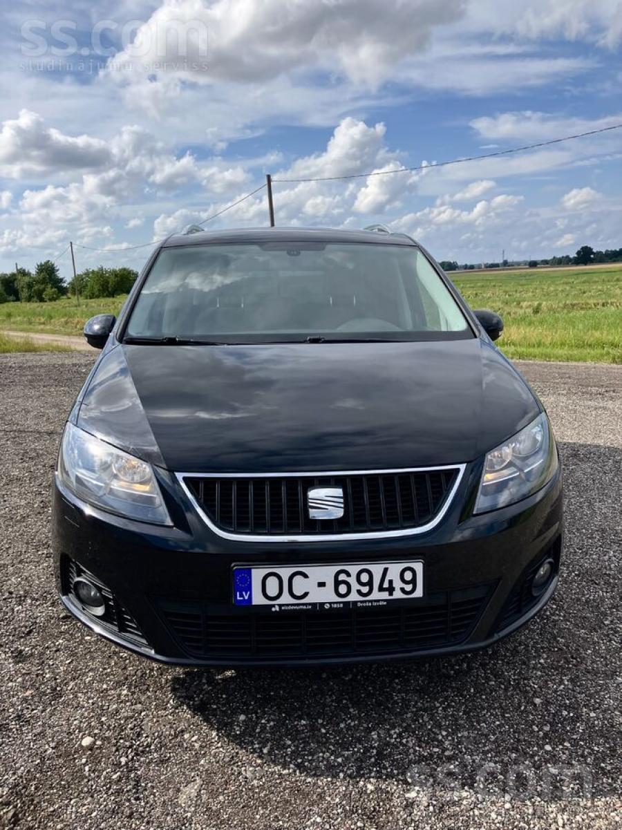 Black SEAT Alhambra 2014 in Talsi, with an engine capacity of 2.00 L and mileage of 0 thousand km for 8500 €, photo 9 on AUTOMOTO.COM.LV