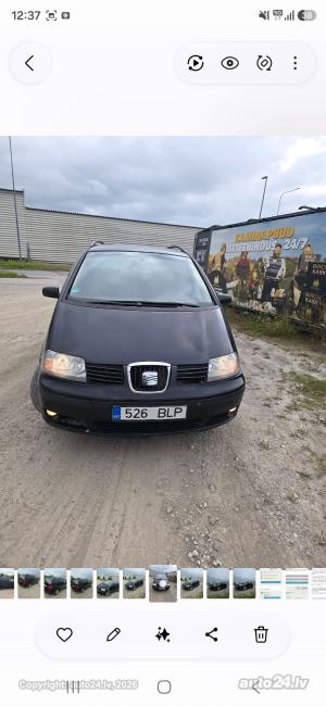 Melns SEAT Alhambra 2007 Elva, ar dzinēja tilpumu 1.90 L un nobraukumu 386 tūkst. km par 1199 €, foto 26 vietnē AUTOMOTO.COM.LV