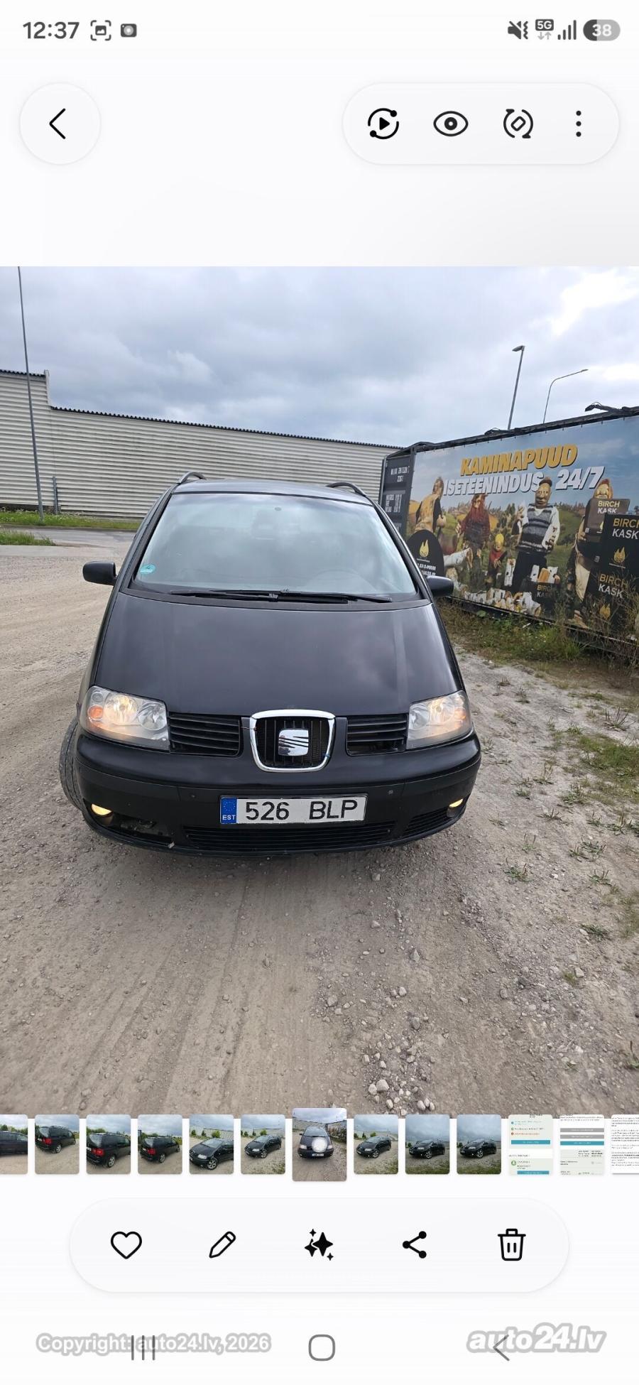 Melns SEAT Alhambra 2007 Elva, ar dzinēja tilpumu 1.90 L un nobraukumu 386 tūkst. km par 1199 €, foto 26 vietnē AUTOMOTO.COM.LV