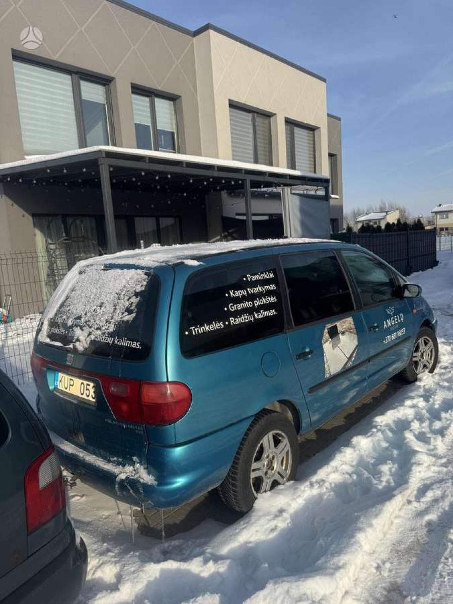 Zils SEAT Alhambra 1997 Kauņa, ar dzinēja tilpumu 1.90 L un nobraukumu 350 tūkst. km par 1000 €, foto 2 vietnē AUTOMOTO.COM.LV