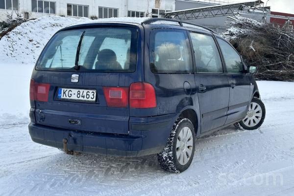 Blue SEAT Alhambra 2001 in Gulbene, with an engine capacity of 1.90 L and mileage of 461 thousand km for 1390 €, photo 2 on AUTOMOTO.COM.LV