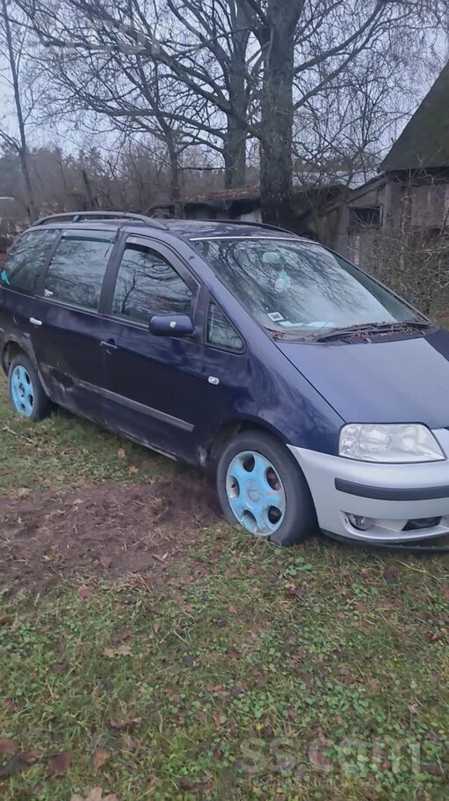 Blue SEAT Alhambra 2002 in Valmiera, with an engine capacity of 1.90 L and mileage of 416 thousand km for 600 €, photo 1 on AUTOMOTO.COM.LV