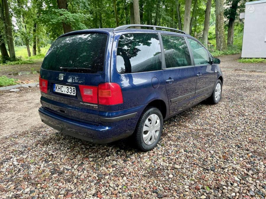 Синий Сеат Альхамбра 2003 в Вильнюс, объемом двигателя 1.90 л и пробегом 155 тыс. км за 1950 €, фото 3 на AUTOMOTO.COM.LV