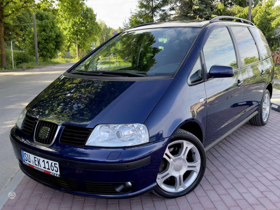 Blue SEAT Alhambra 2008 in Prienai, with an engine capacity of 1.97 L and mileage of 215 thousand km for 3750 €, photo 1 on AUTOMOTO.COM.LV