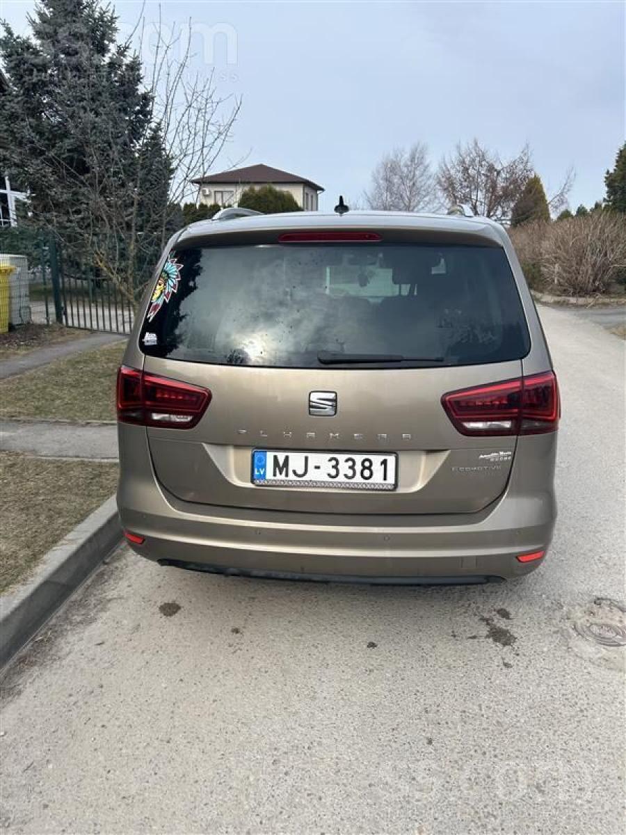 Brown SEAT Alhambra 2017 in Riga, with an engine capacity of 2.00 L and mileage of 240 thousand km for 10900 €, photo 2 on AUTOMOTO.COM.LV