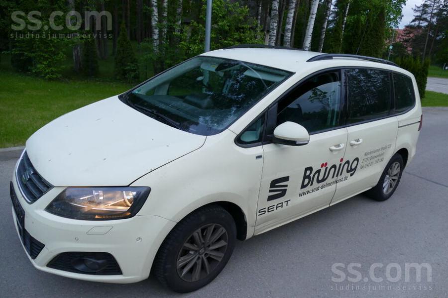 Brown SEAT Alhambra 2018 in Riga, with an engine capacity of 2.00 L and mileage of 0 thousand km for 4300 €, photo 1 on AUTOMOTO.COM.LV