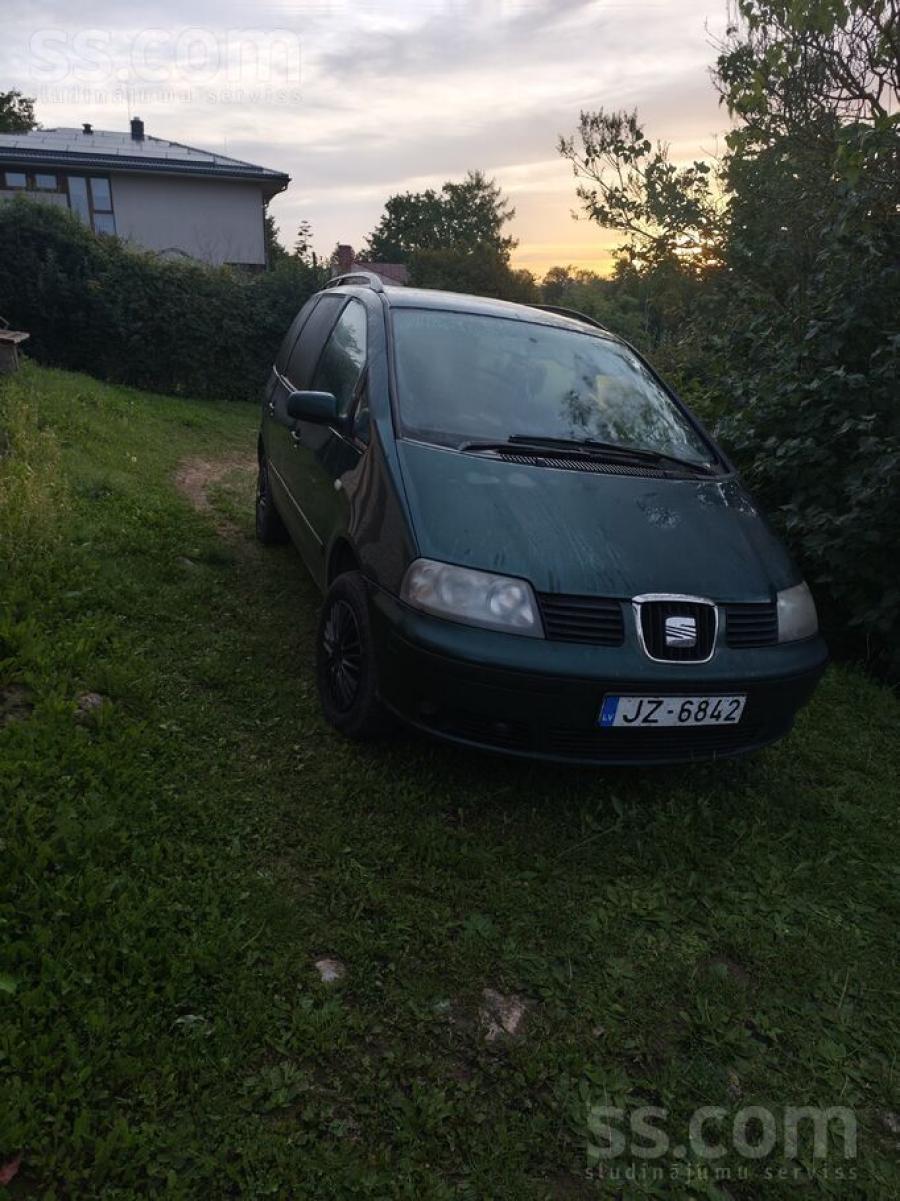 Green SEAT Alhambra 2003 in Saldus, with an engine capacity of 1.90 L and mileage of 0 thousand km for 1500 €, photo 1 on AUTOMOTO.COM.LV