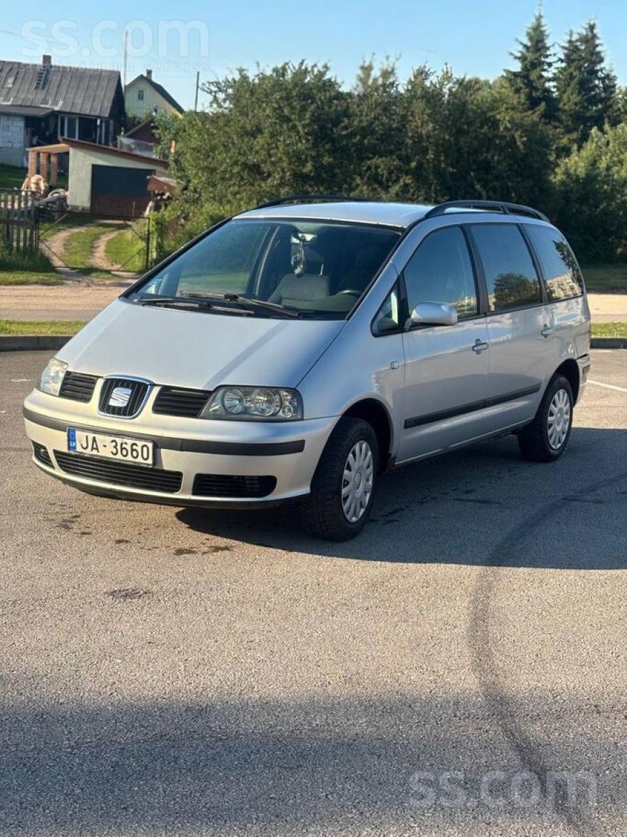 Grey SEAT Alhambra 2001 in Kraslava, with an engine capacity of 1.90 L and mileage of 260 thousand km for 1150 €, photo 1 on AUTOMOTO.COM.LV