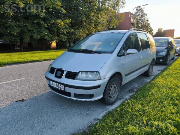 Grey SEAT Alhambra 2001 in Jelgava, with an engine capacity of 1.90 L and mileage of 378 thousand km for 350 €, photo 1 on AUTOMOTO.COM.LV