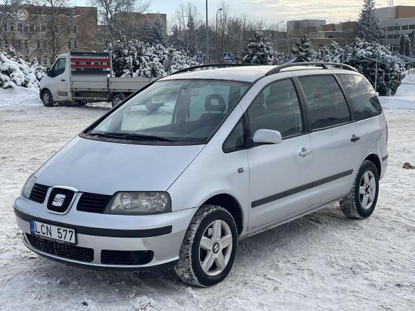 Grey SEAT Alhambra 2004 in Moletai, with an engine capacity of 1.90 L and mileage of 460 thousand km for 1250 €, photo 1 on AUTOMOTO.COM.LV