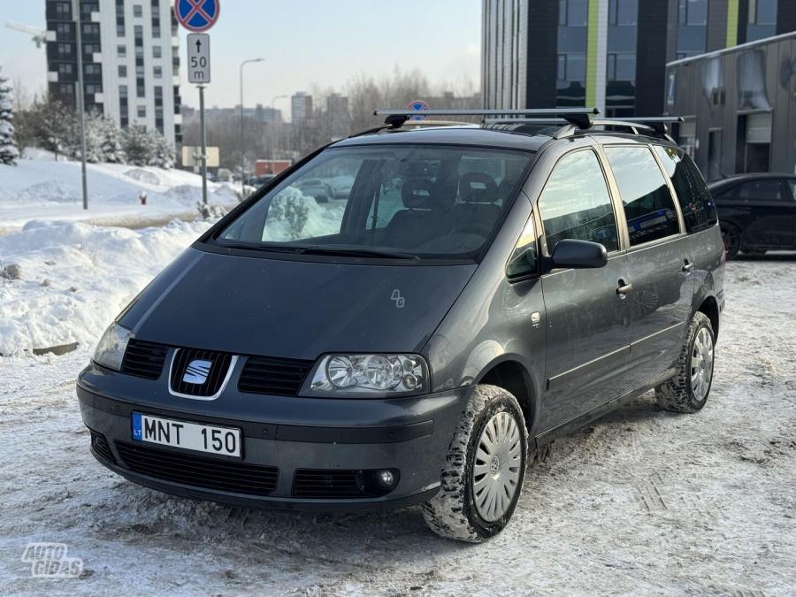 Grey SEAT Alhambra 2007 in Vilnius, with an engine capacity of 1.90 L and mileage of 310 thousand km for 2199 €, photo 1 on AUTOMOTO.COM.LV