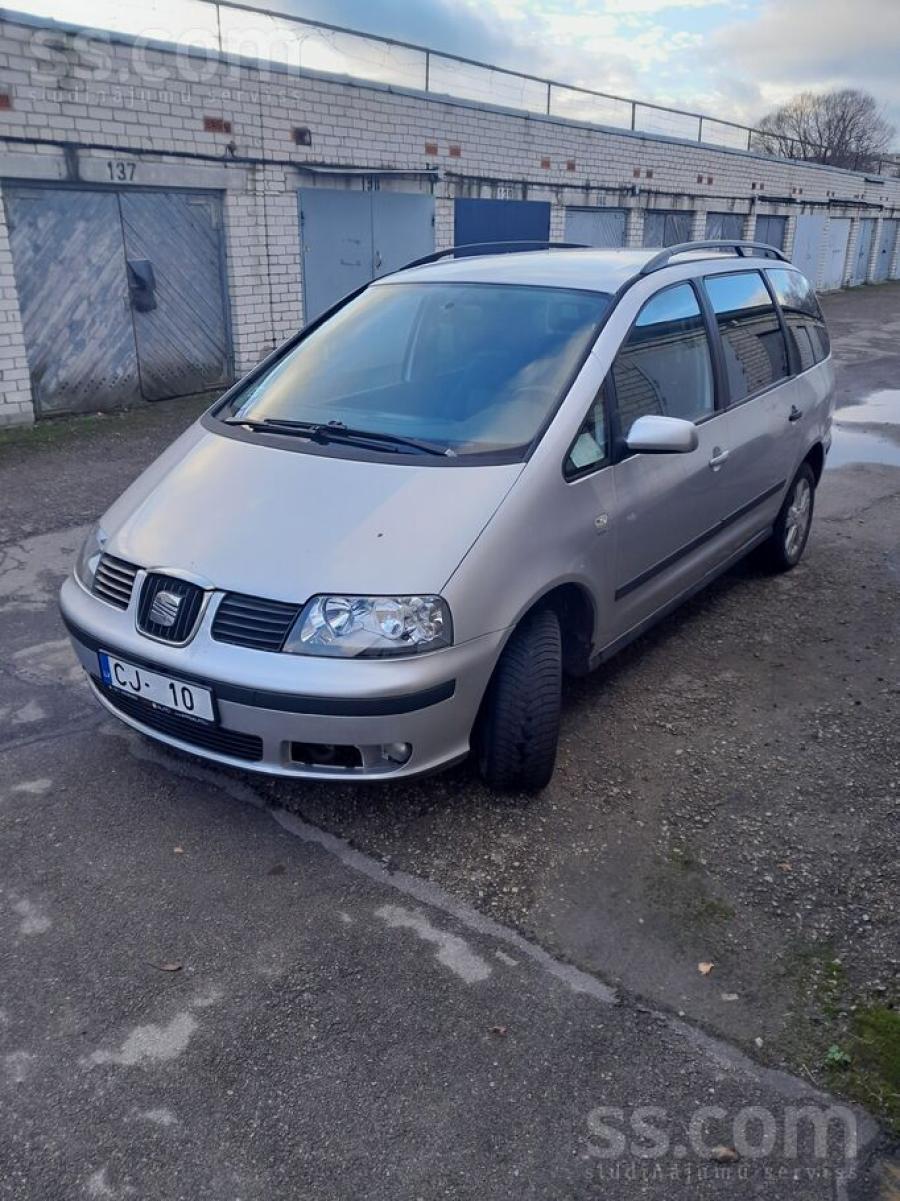 Grey SEAT Alhambra 2007 in Riga, with an engine capacity of 1.90 L and mileage of 360 thousand km for 2799 €, photo 1 on AUTOMOTO.COM.LV