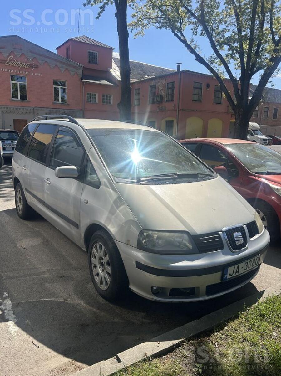 SEAT Alhambra 2002 in Riga, with an engine capacity of 1.90 L and mileage of 0 thousand km for 1700 €, photo 1 on AUTOMOTO.COM.LV
