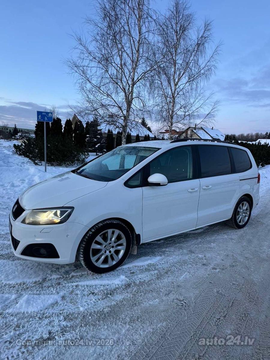 White SEAT Alhambra 2012 in Tallinn, with an engine capacity of 2.00 L and mileage of 240 thousand km for 7990 €, photo 15 on AUTOMOTO.COM.LV