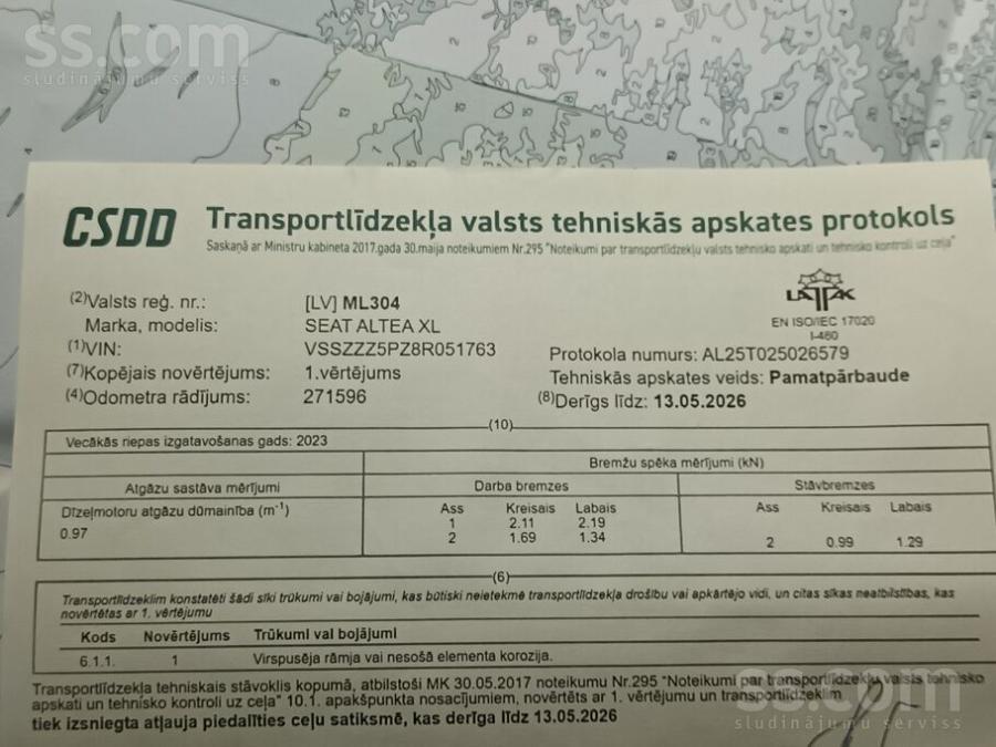 Melns SEAT Altea 2008 Alūksne, ar dzinēja tilpumu 1.90 L un nobraukumu 277 tūkst. km par 3000 €, foto 5 vietnē AUTOMOTO.COM.LV