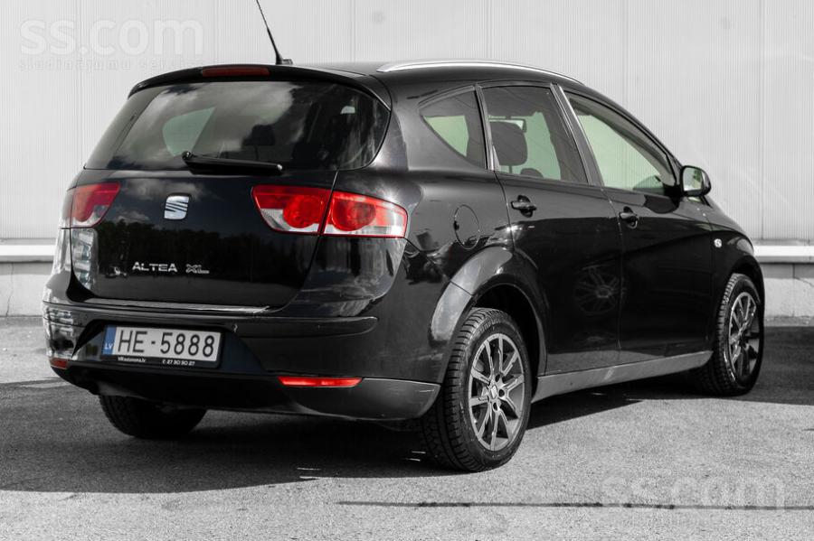 Melns SEAT Altea 2009 Jelgava, ar dzinēja tilpumu 1.90 L un nobraukumu 314 tūkst. km par 4000 €, foto 7 vietnē AUTOMOTO.COM.LV