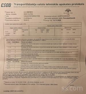 Синий Сеат Алтеа 2006 в Елгава, объемом двигателя 1.60 л и пробегом 261 тыс. км за 950 €, фото 14 на AUTOMOTO.COM.LV