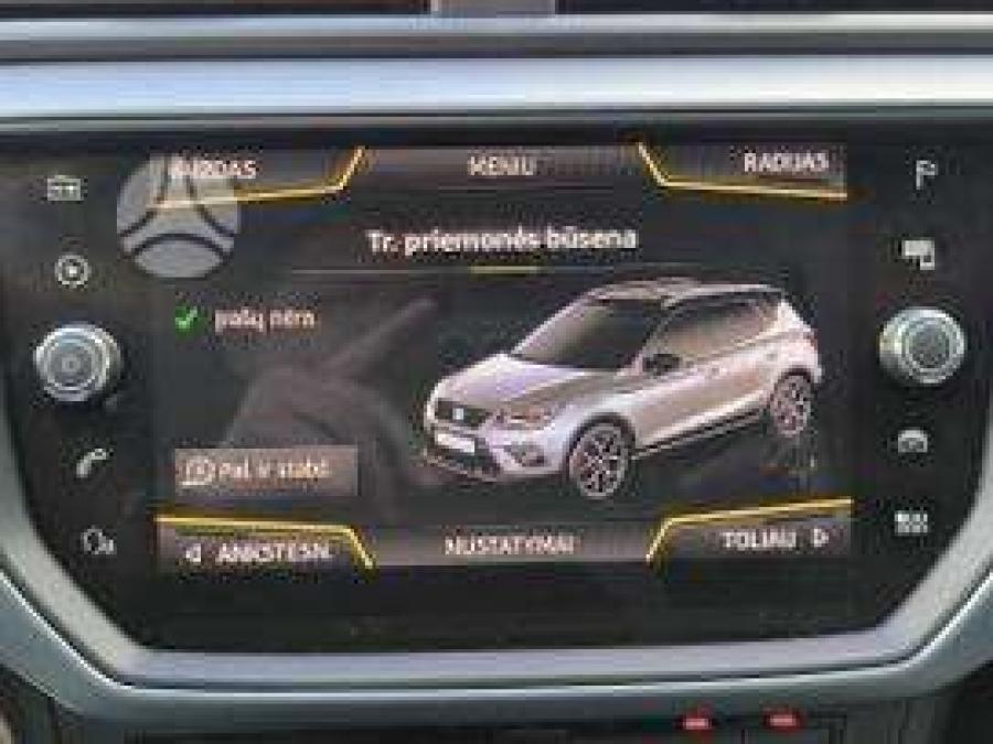 Black SEAT Arona 2018 in Siauliai, with an engine capacity of 1.00 L and mileage of 195 thousand km for 8950 €, photo 25 on AUTOMOTO.COM.LV