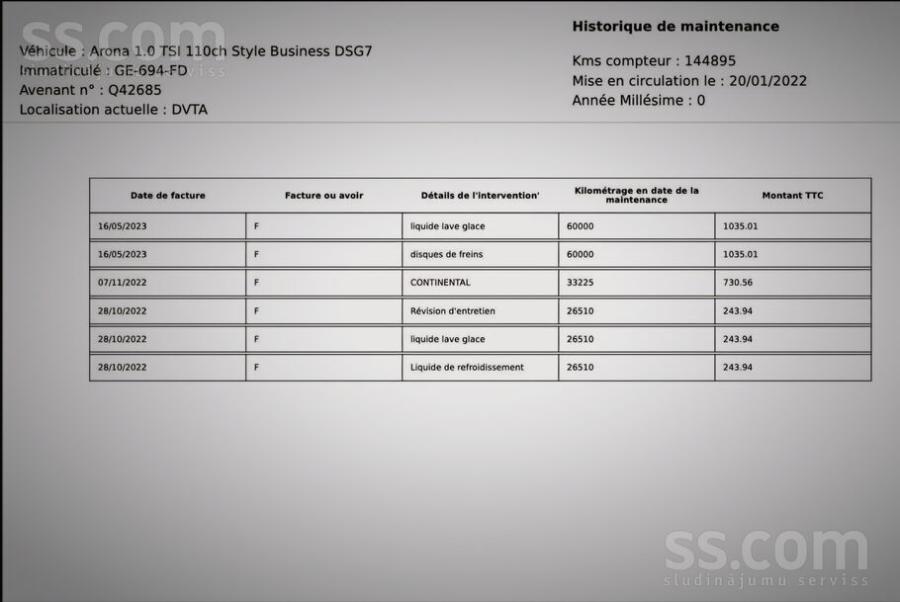 SEAT Arona 2022 in Siauliai, with an engine capacity of 1.00 L and mileage of 144 thousand km for 13999 €, photo 24 on AUTOMOTO.COM.LV