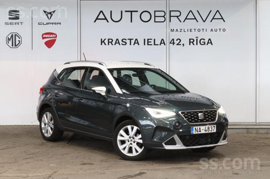 Green SEAT Arona 2021 in Riga, with an engine capacity of 1.00 L and mileage of 90 thousand km for 14490 €, photo 4 on AUTOMOTO.COM.LV