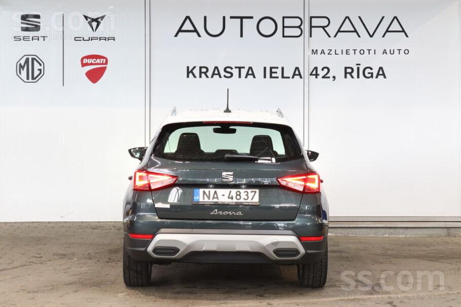 Green SEAT Arona 2021 in Riga, with an engine capacity of 1.00 L and mileage of 90 thousand km for 14490 €, photo 8 on AUTOMOTO.COM.LV