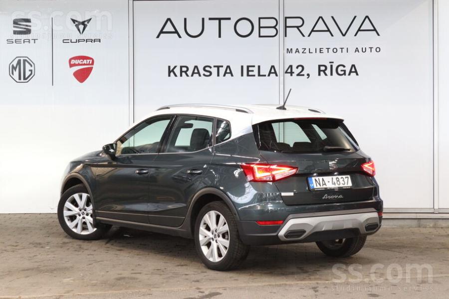 Green SEAT Arona 2021 in Riga, with an engine capacity of 1.00 L and mileage of 90 thousand km for 14490 €, photo 9 on AUTOMOTO.COM.LV