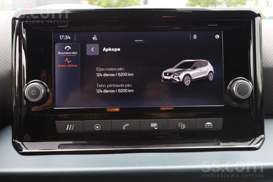 Green SEAT Arona 2021 in Riga, with an engine capacity of 1.00 L and mileage of 90 thousand km for 14490 €, photo 17 on AUTOMOTO.COM.LV