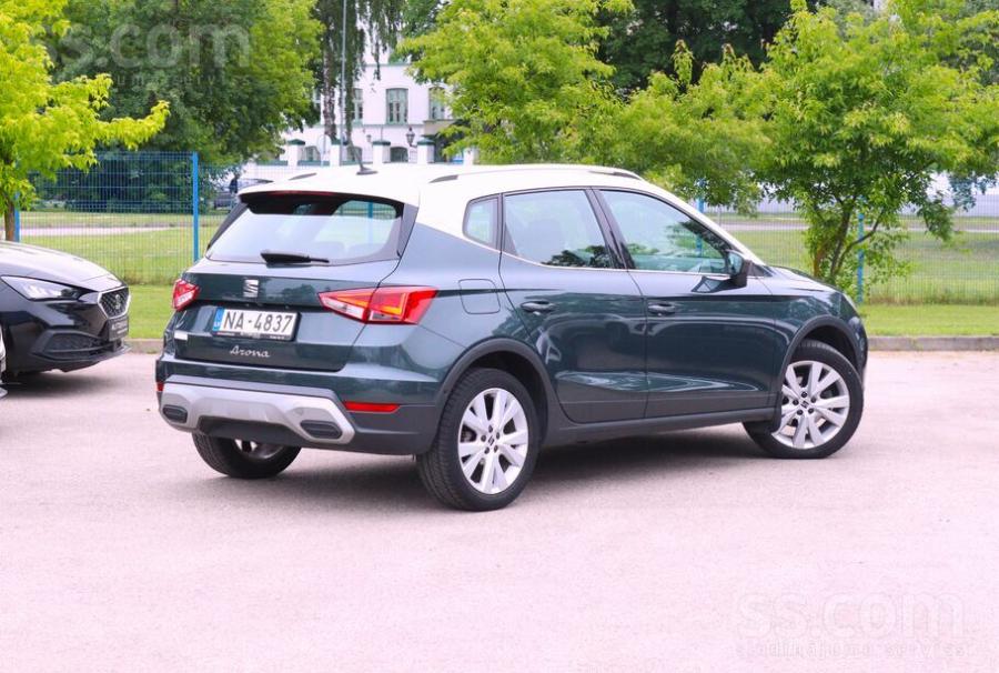 Green SEAT Arona 2021 in Riga, with an engine capacity of 1.00 L and mileage of 90 thousand km for 14490 €, photo 30 on AUTOMOTO.COM.LV