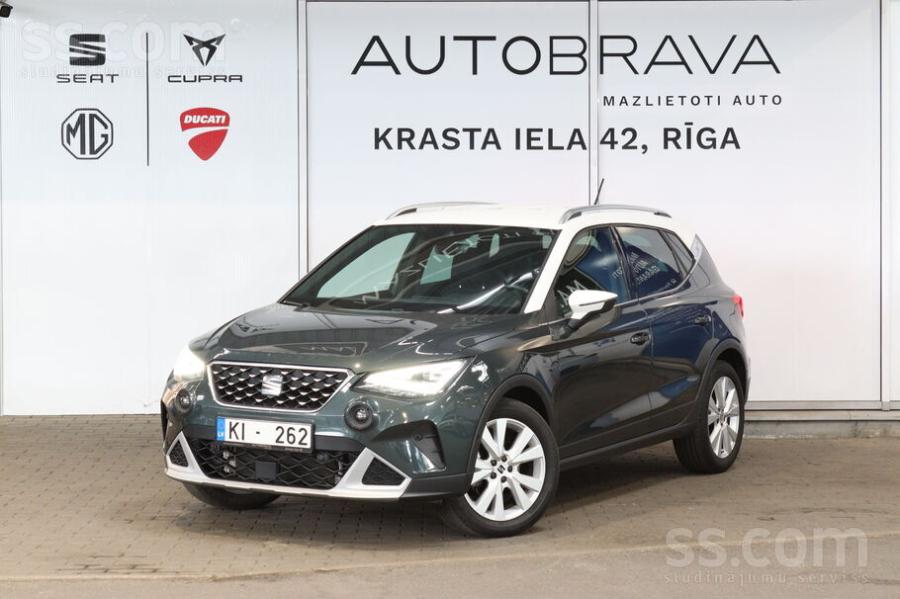 Green SEAT Arona 2021 in Riga, with an engine capacity of 1.00 L and mileage of 47 thousand km for 15200 €, photo 1 on AUTOMOTO.COM.LV