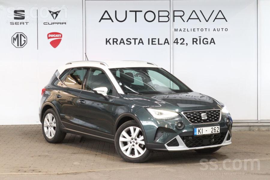 Green SEAT Arona 2021 in Riga, with an engine capacity of 1.00 L and mileage of 47 thousand km for 15200 €, photo 4 on AUTOMOTO.COM.LV