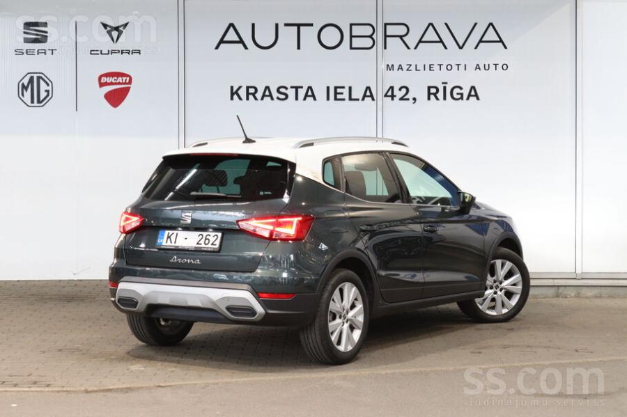 Green SEAT Arona 2021 in Riga, with an engine capacity of 1.00 L and mileage of 47 thousand km for 15200 €, photo 7 on AUTOMOTO.COM.LV