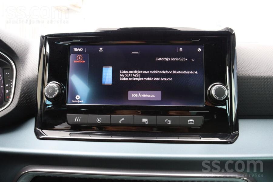 Green SEAT Arona 2021 in Riga, with an engine capacity of 1.00 L and mileage of 47 thousand km for 15200 €, photo 16 on AUTOMOTO.COM.LV