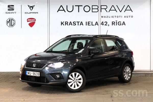 Grey SEAT Arona 2021 in Riga, with an engine capacity of 1.00 L and mileage of 96 thousand km for 13490 €, photo 1 on AUTOMOTO.COM.LV