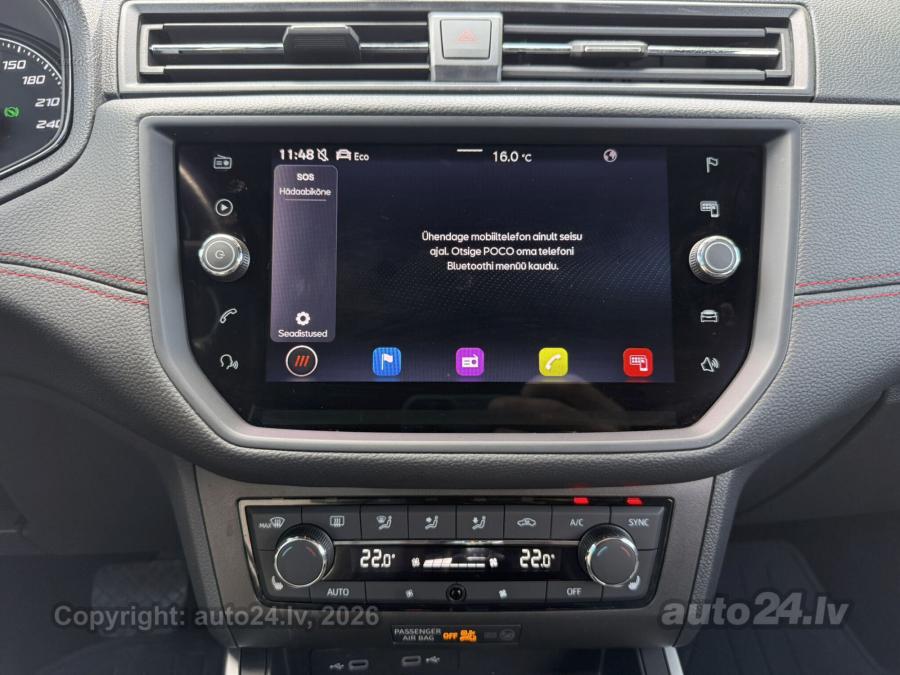 Red SEAT Arona 2021 in Tallinn, with an engine capacity of 1.00 L and mileage of 32 thousand km for 14990 €, photo 14 on AUTOMOTO.COM.LV