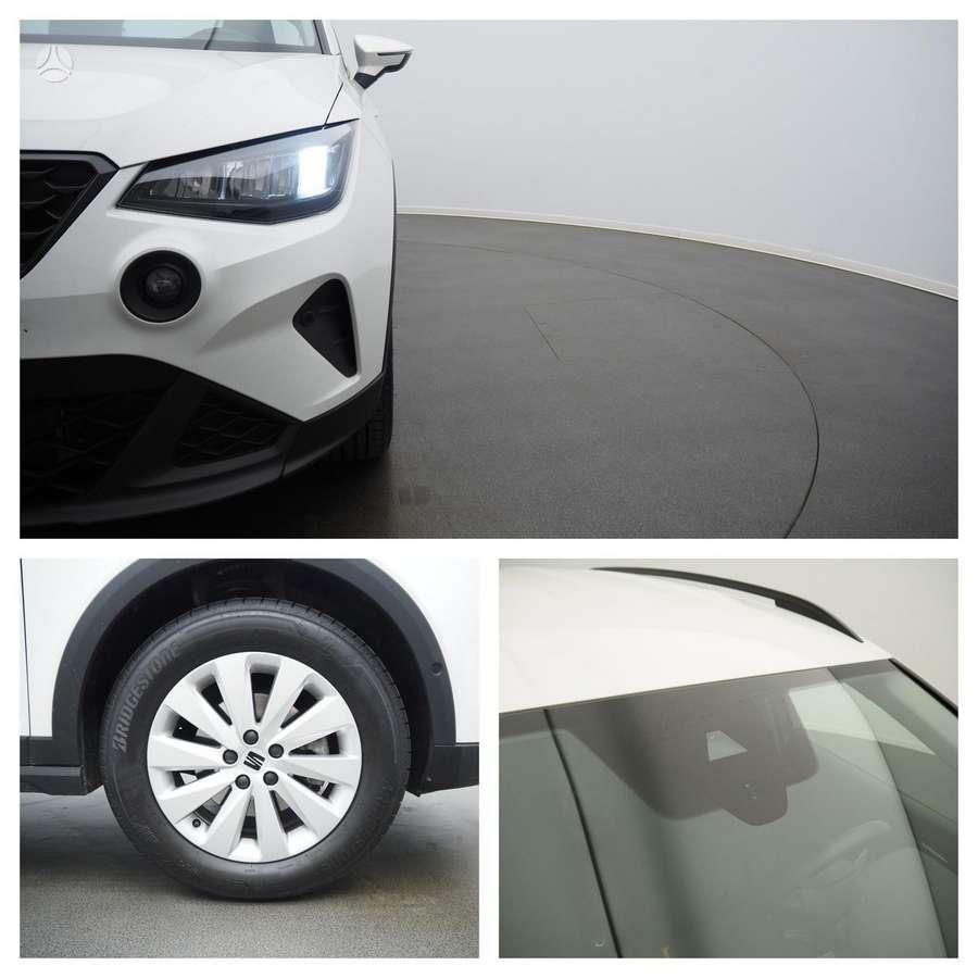 White SEAT Arona 2024 in Vilnius, with an engine capacity of 1.00 L and mileage of 38 thousand km for 19500 €, photo 8 on AUTOMOTO.COM.LV