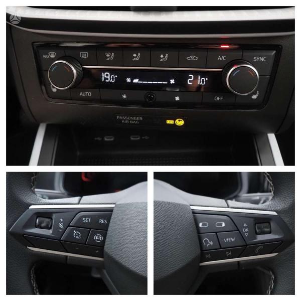 White SEAT Arona 2024 in Vilnius, with an engine capacity of 1.00 L and mileage of 38 thousand km for 19500 €, photo 10 on AUTOMOTO.COM.LV