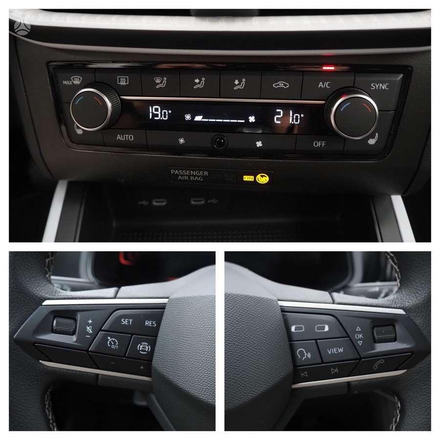 White SEAT Arona 2024 in Vilnius, with an engine capacity of 1.00 L and mileage of 38 thousand km for 19500 €, photo 11 on AUTOMOTO.COM.LV