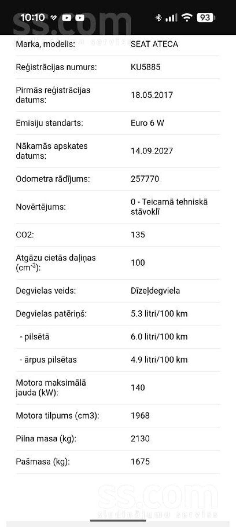 Черный Сеат Ateca 2017 в Рига, объемом двигателя 2.00 л и пробегом 250 тыс. км за 14300 €, фото 29 на AUTOMOTO.COM.LV