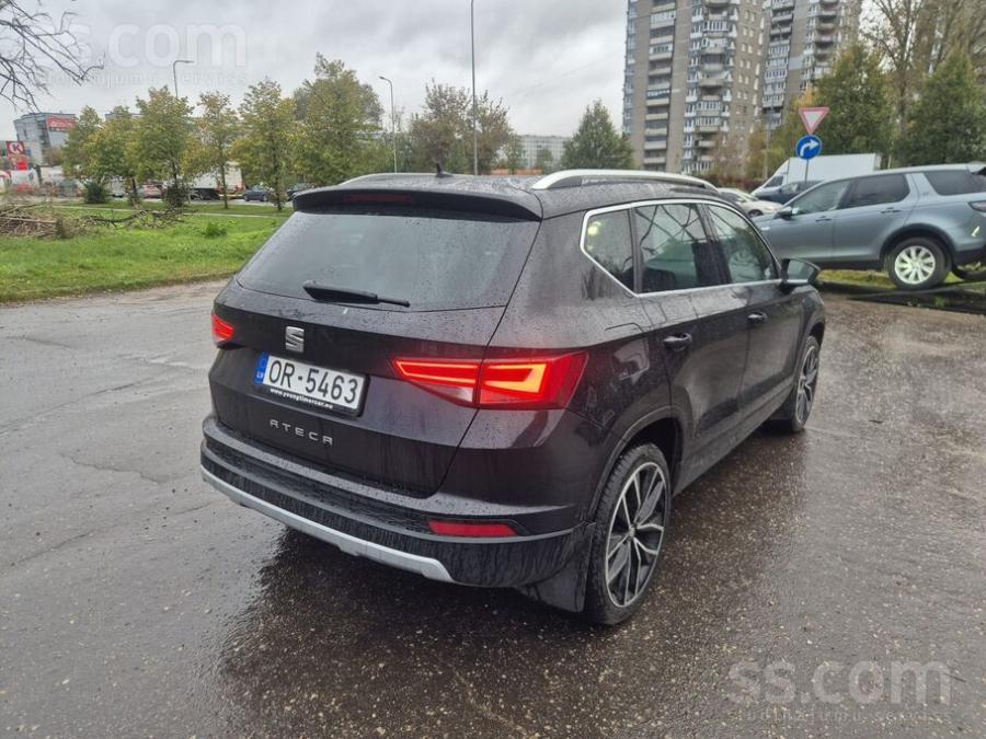 Black SEAT Ateca 2018 in Riga, with an engine capacity of 1.60 L and mileage of 217 thousand km for 13990 €, photo 7 on AUTOMOTO.COM.LV
