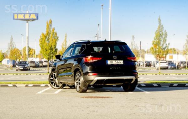 Black SEAT Ateca 2018 in Riga, with an engine capacity of 1.60 L and mileage of 217 thousand km for 13990 €, photo 9 on AUTOMOTO.COM.LV
